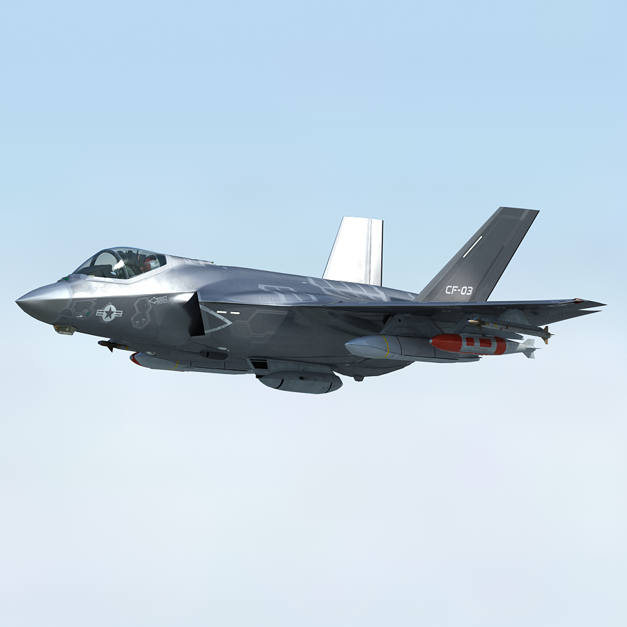 f-35 cf-3 pilot 3d max