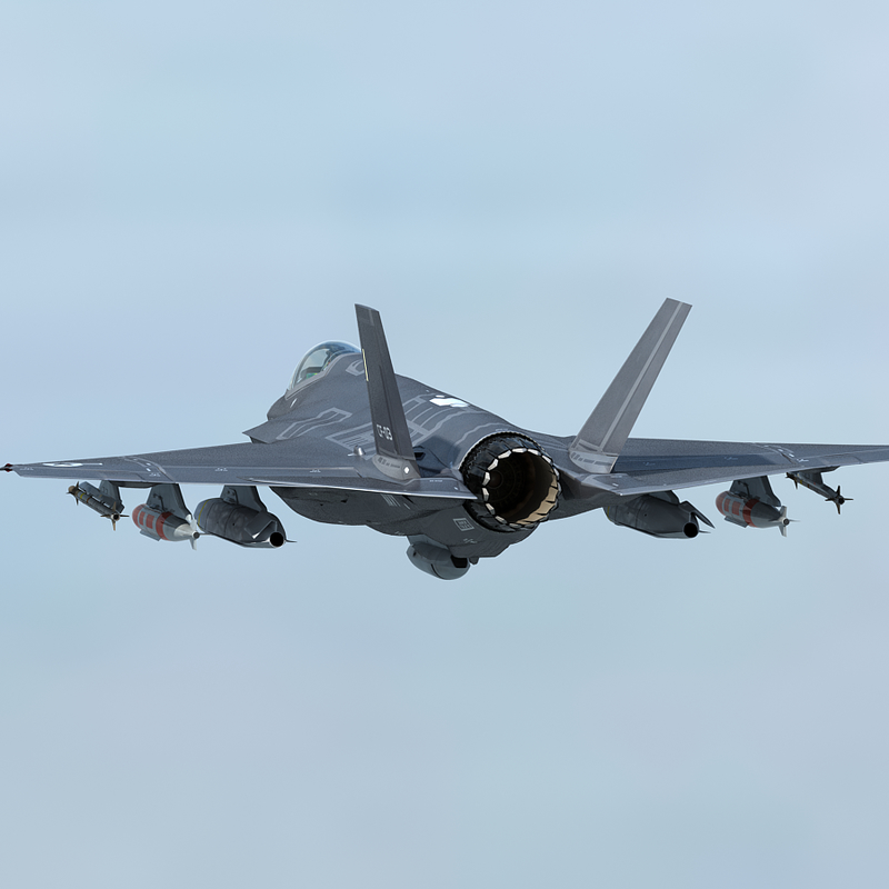 f-35 cf-3 pilot 3d max