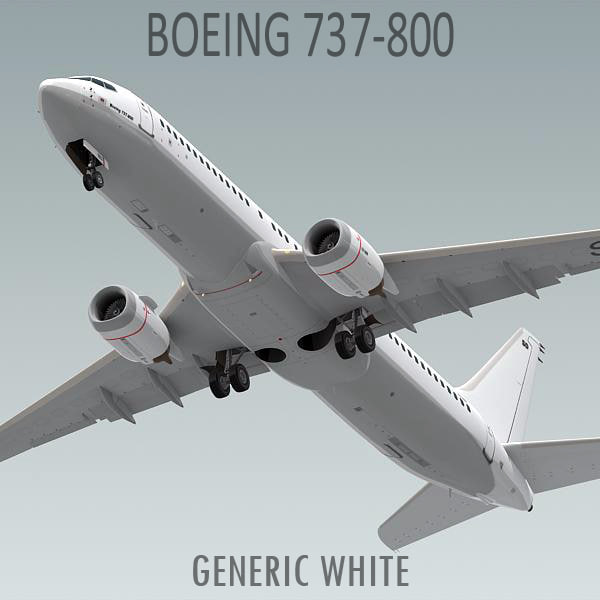 3d model boeing 737-800 plane generic