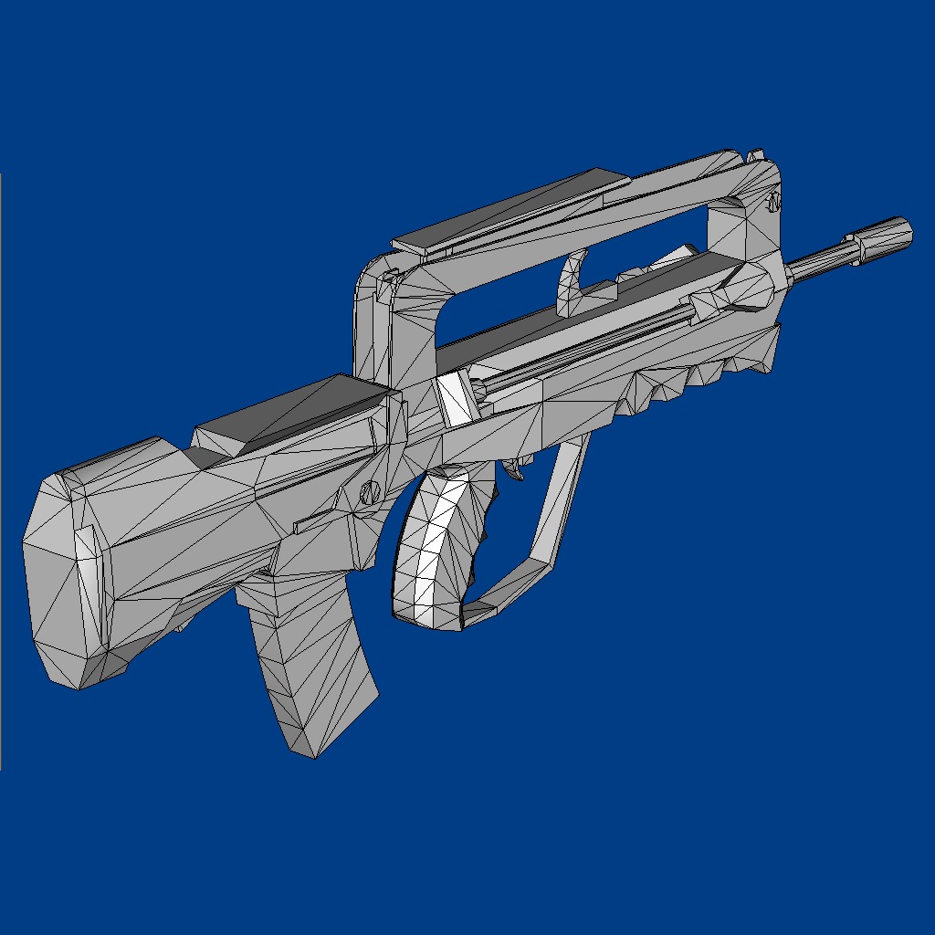 famas assault rifle 3d 3ds