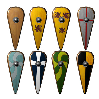 3d model kite shield