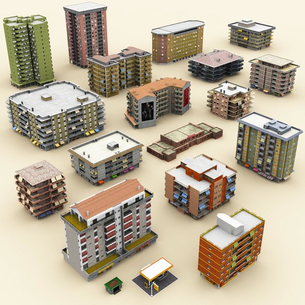 modèle 3D de Pack bâtiments - TurboSquid 650155