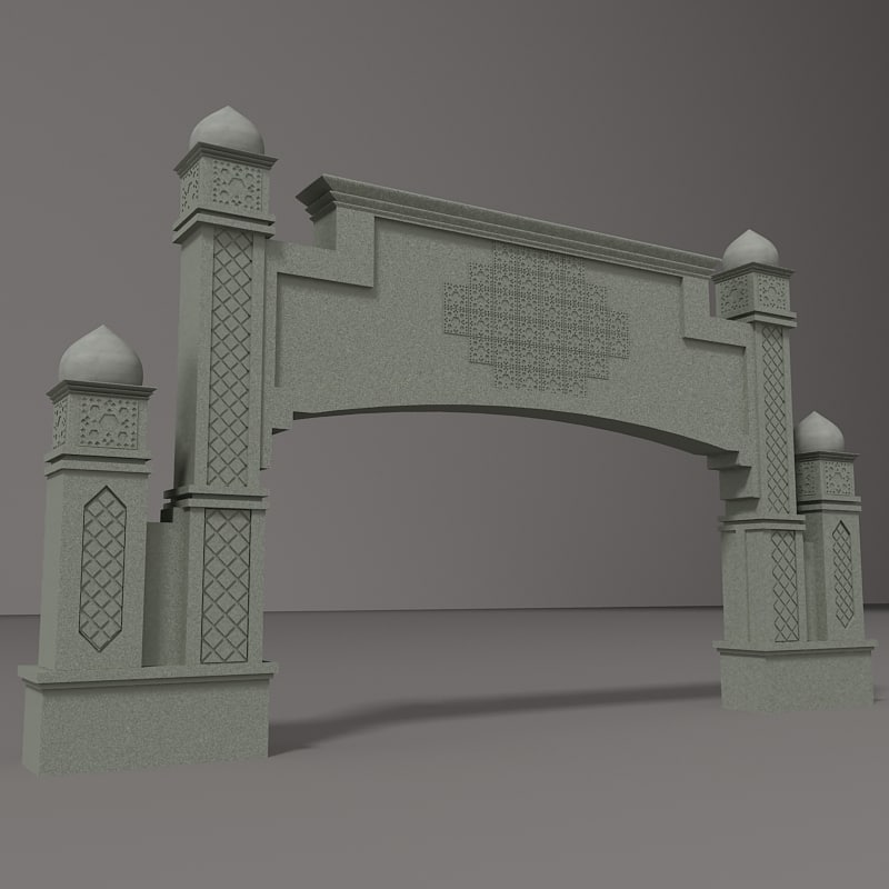 3d road gateway arch