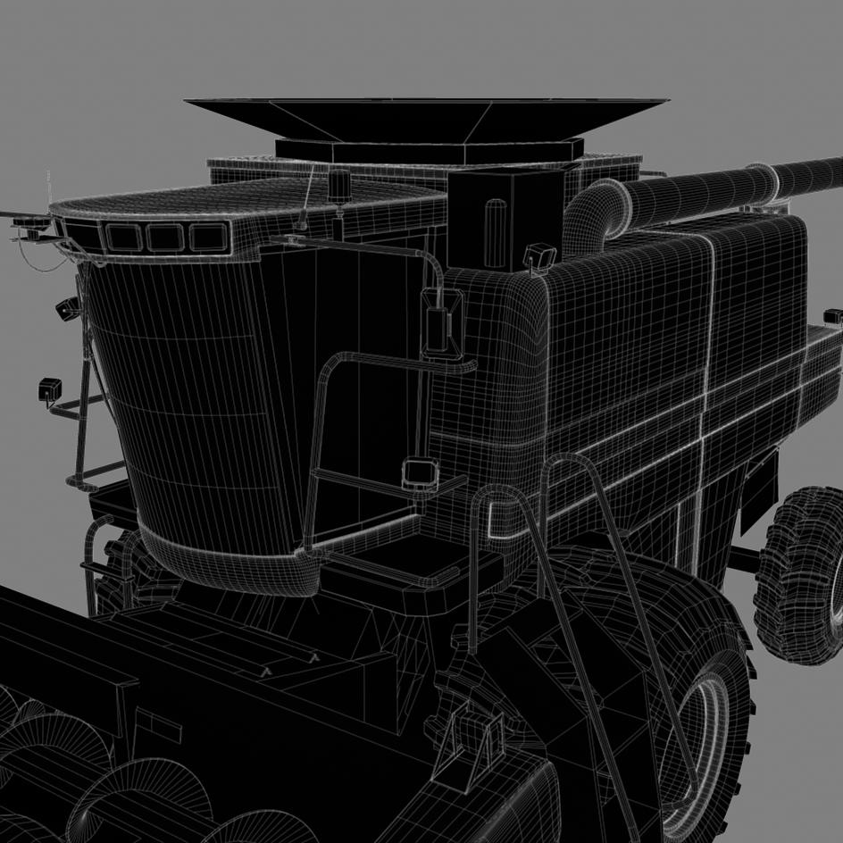 3d model of corn harvester