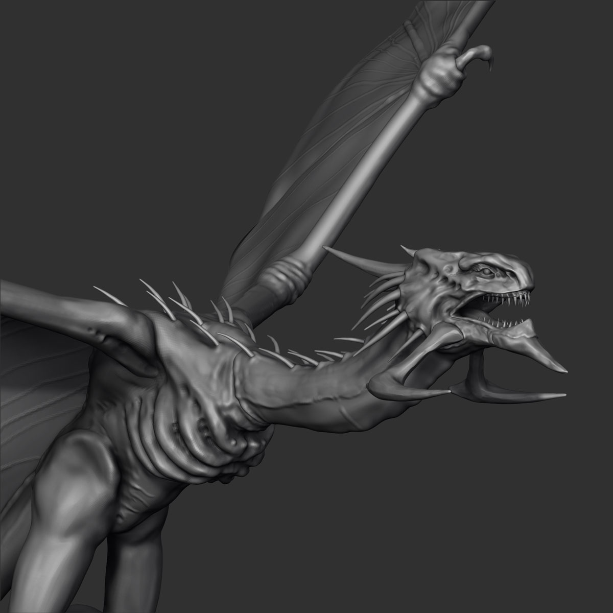 3d zbrush ztl sculpt dragon