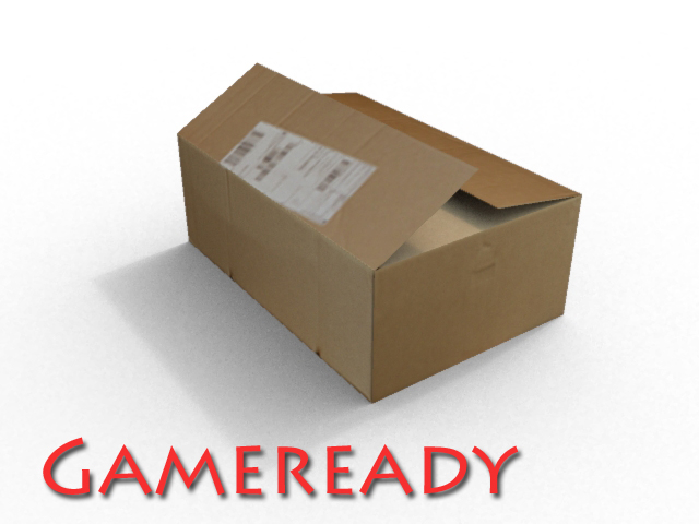 3ds gameready cardboard box