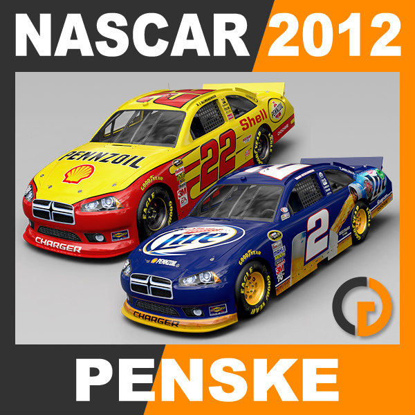 nascar 2012 penske racing 3d model