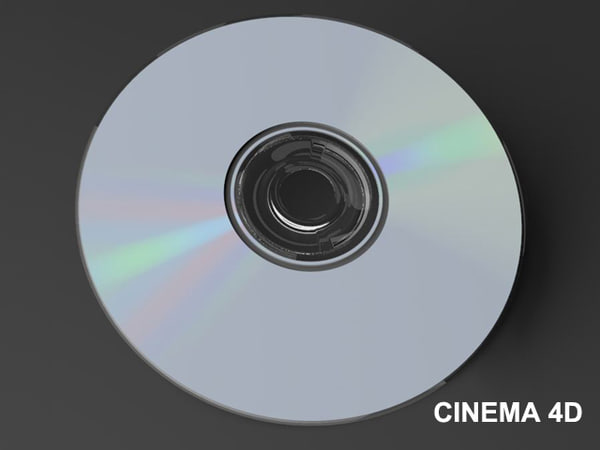 3d cd dvd disc model