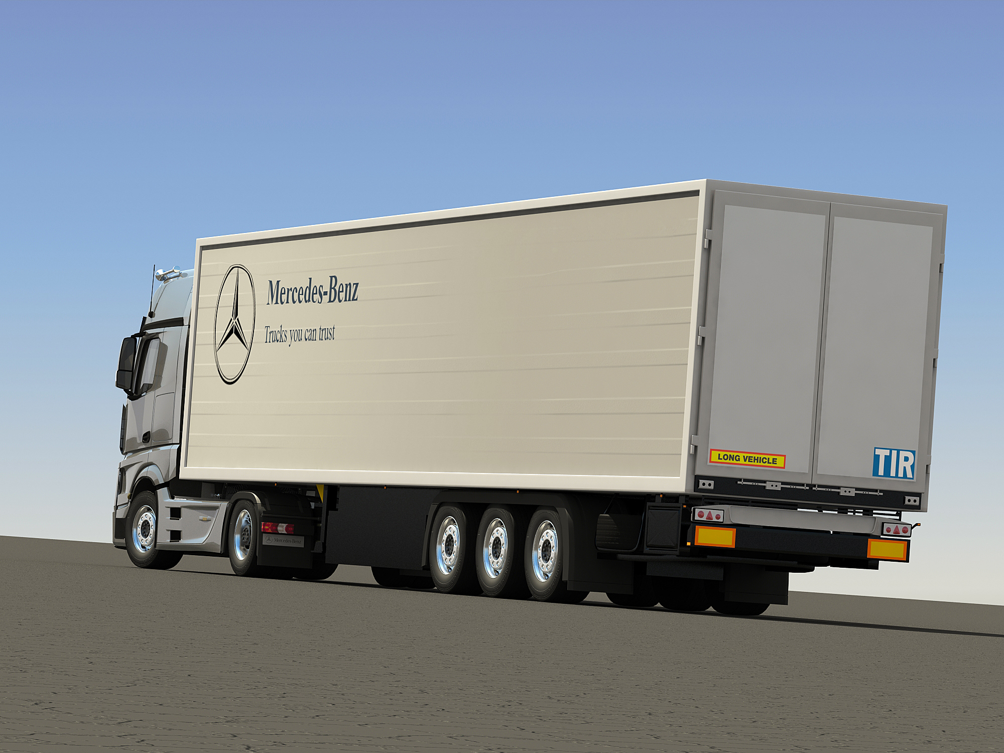 3d mercedes-benz actros trailer