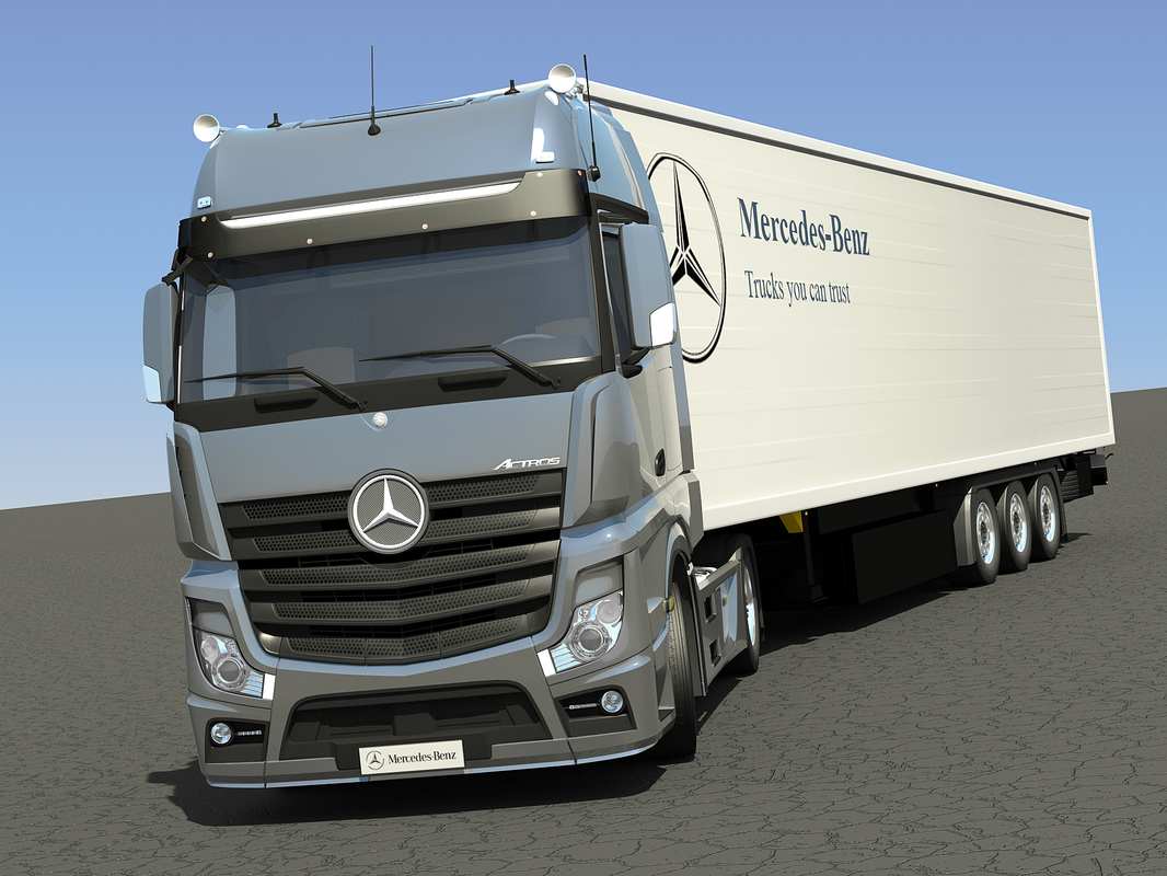 3d mercedes-benz actros trailer