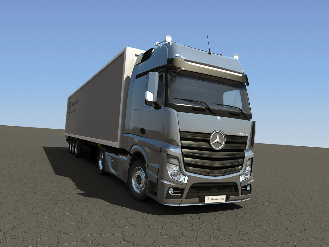 3d mercedes-benz actros trailer