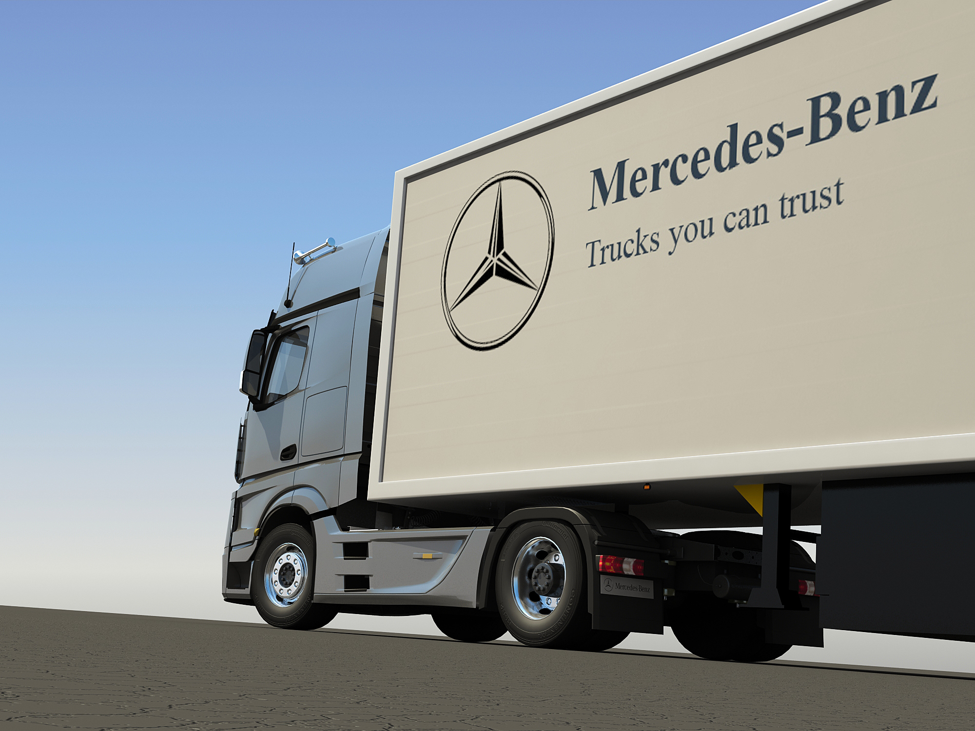 3d mercedes-benz actros trailer