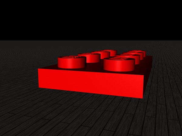 4x2 lego flat 3d c4d