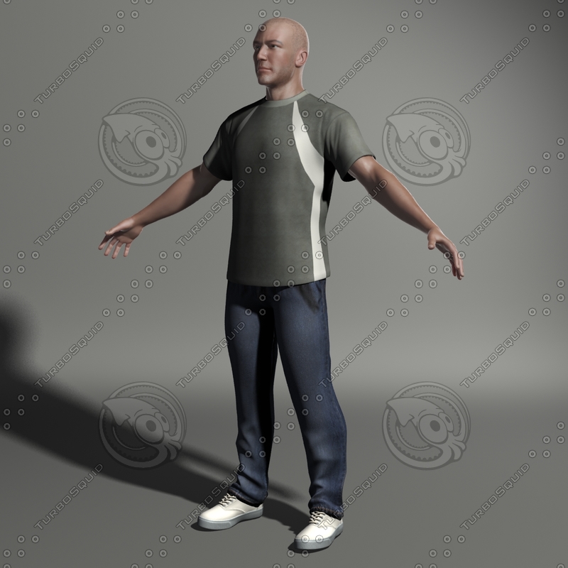 human man 3d max