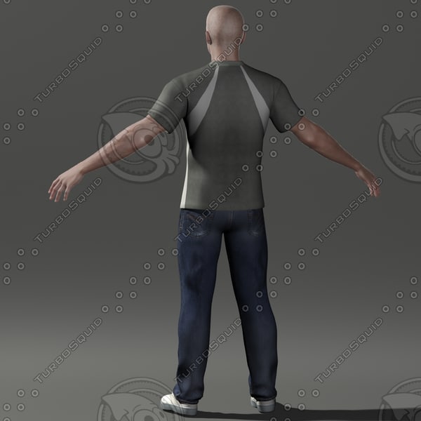 human man 3d max