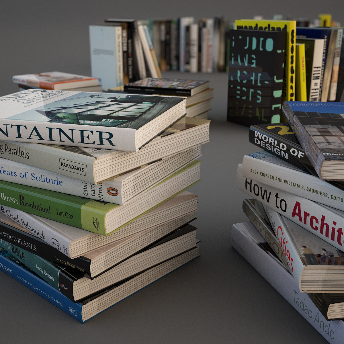 3d realistic books model