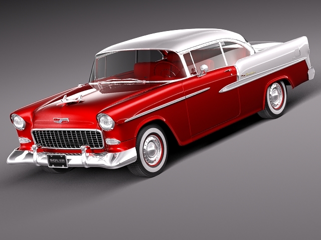 3d model chevrolet bel air 1955