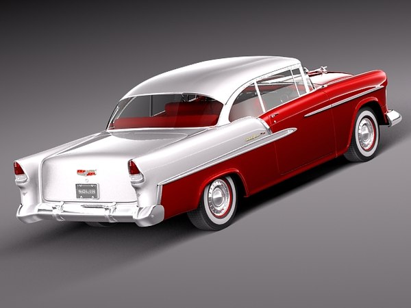 3d model chevrolet bel air 1955
