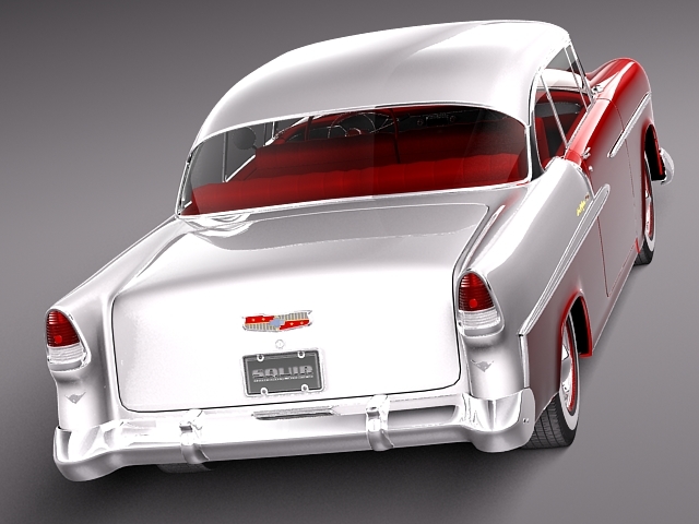 3d model chevrolet bel air 1955