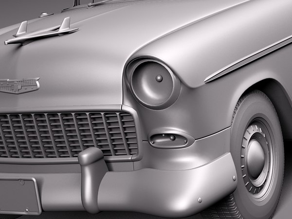 3d model chevrolet bel air 1955