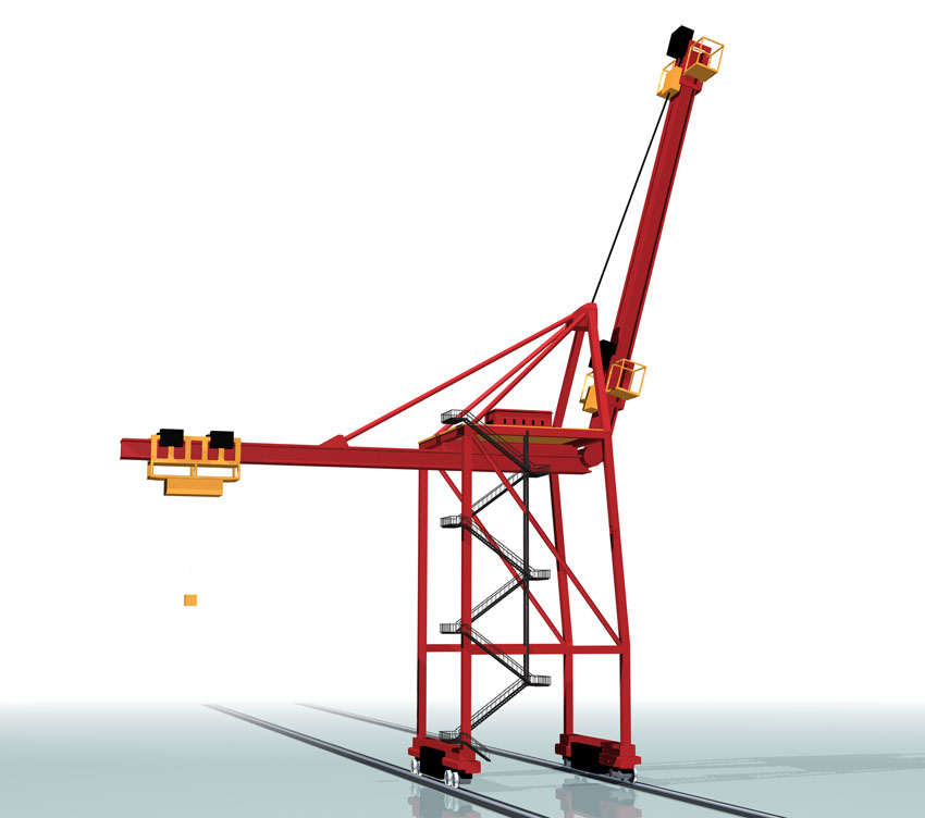 crane dockside 3d model