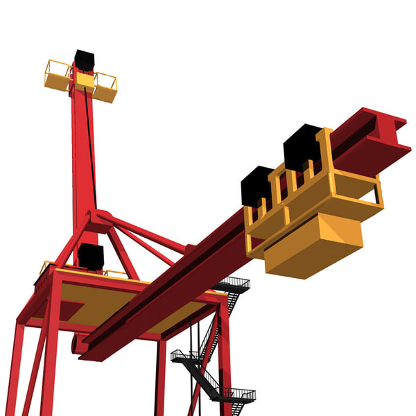 crane dockside 3d model