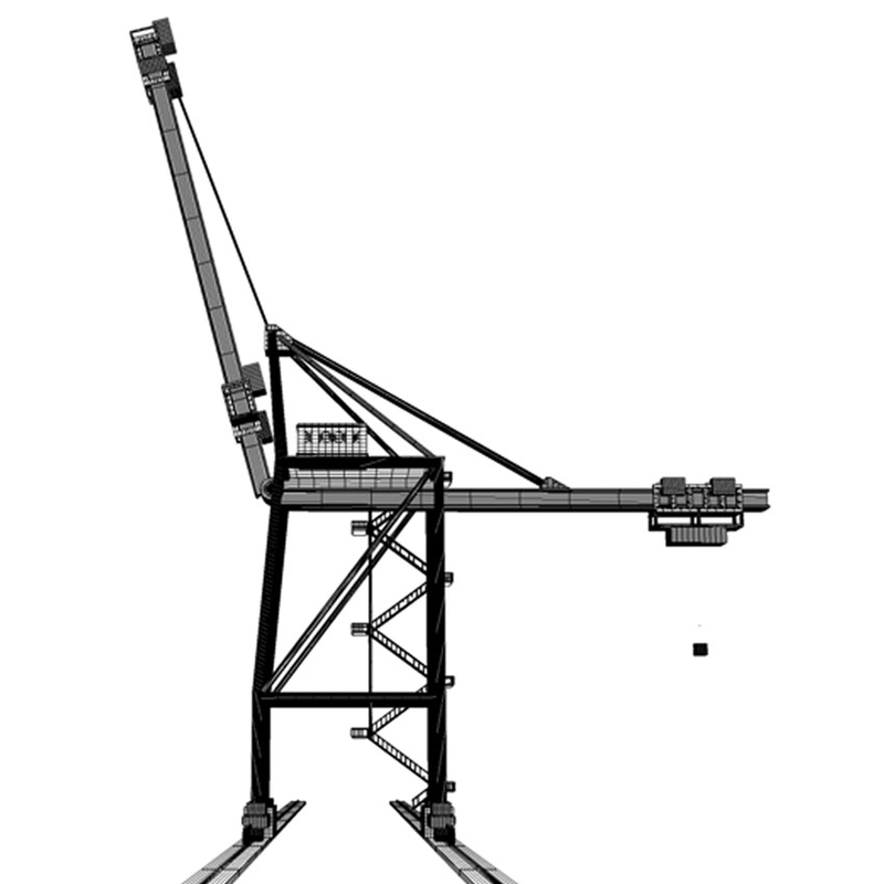 crane dockside 3d model