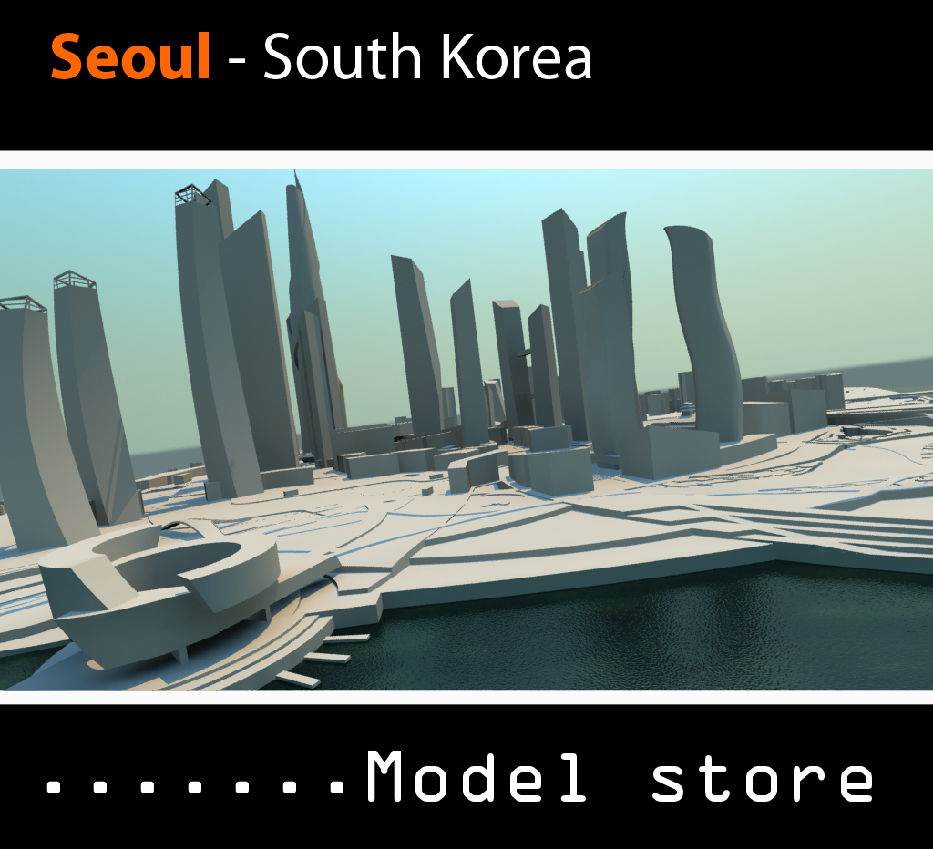 seoul buildings 3d model