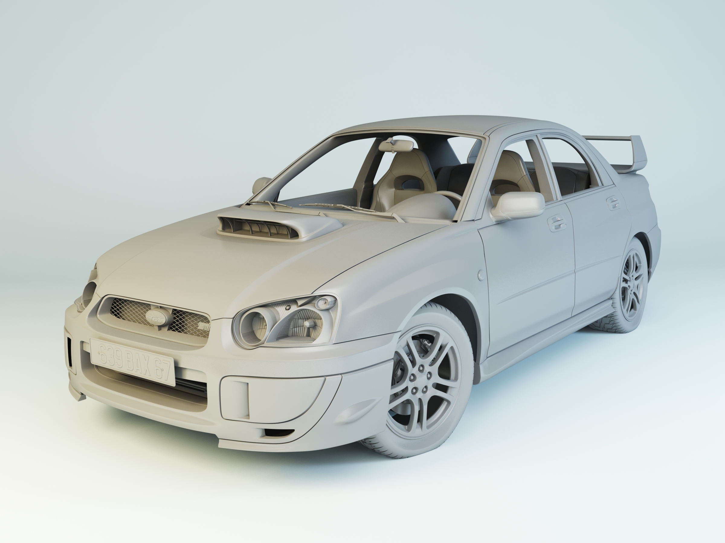 3ds max subaru impreza wrx