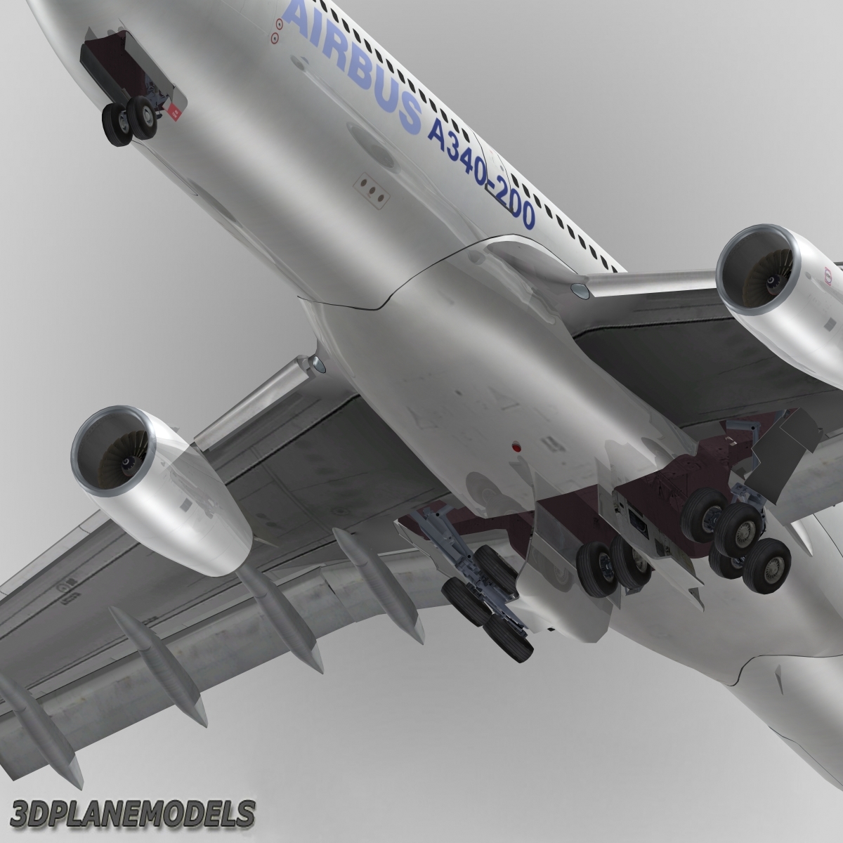 3d model airbus a340-200