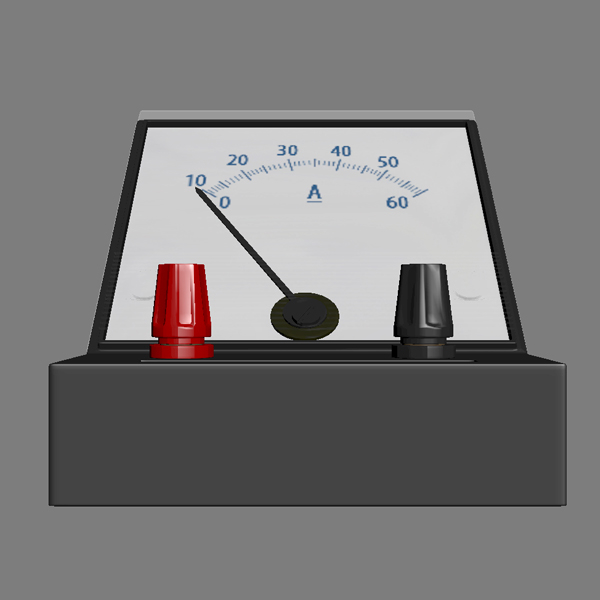 3d model ammeter meter