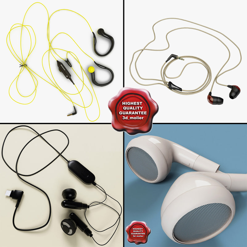 3d model earphones v2
