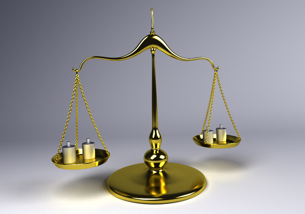 balance scale 3d obj