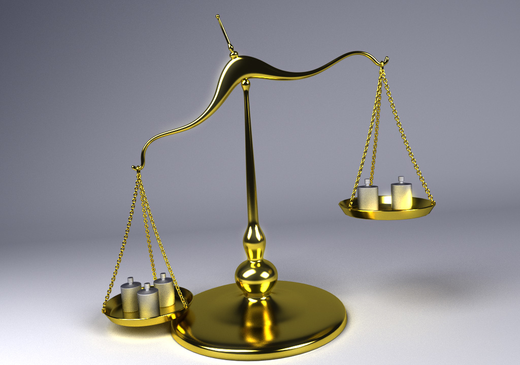 balance scale 3d obj