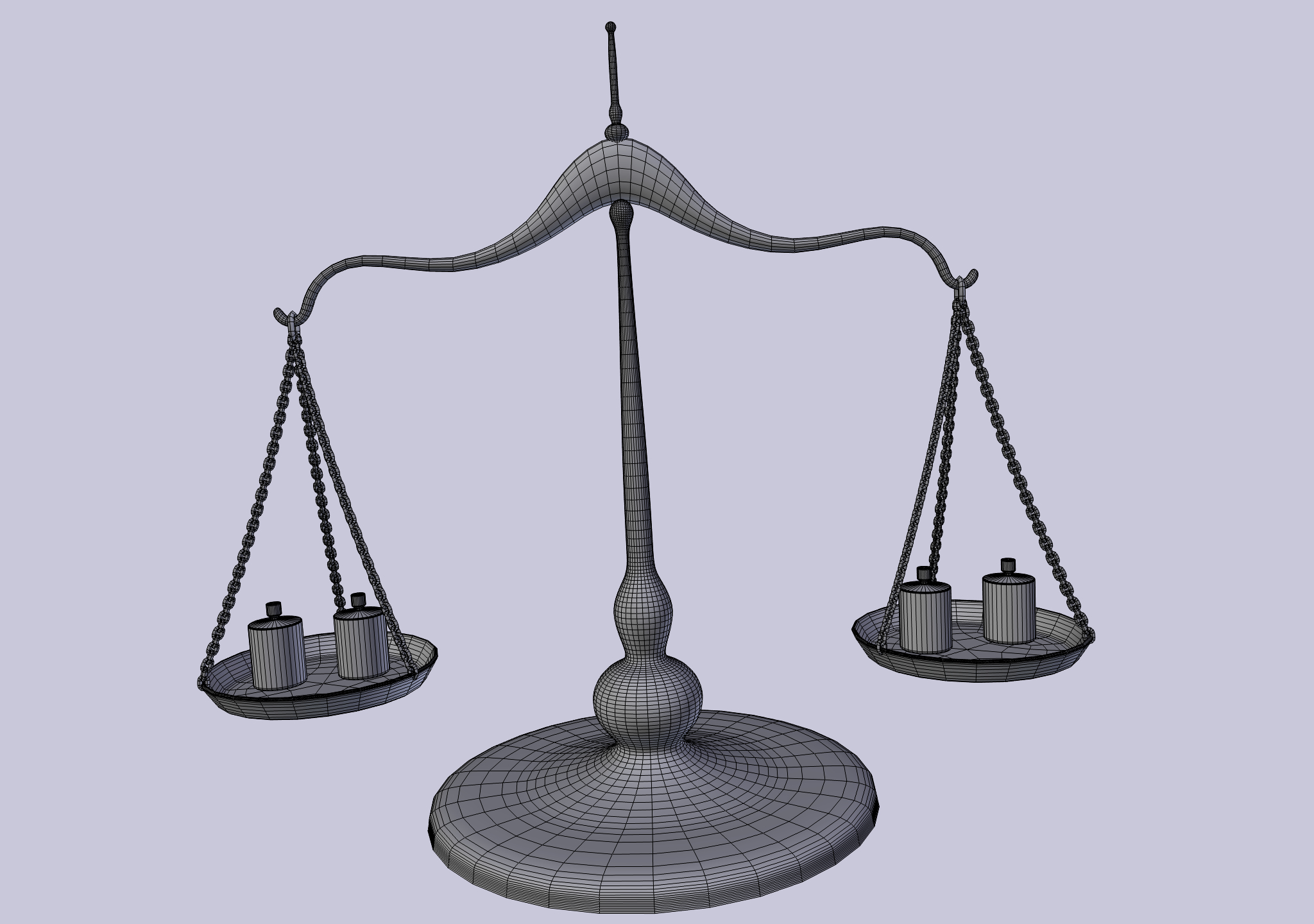 balance scale 3d obj