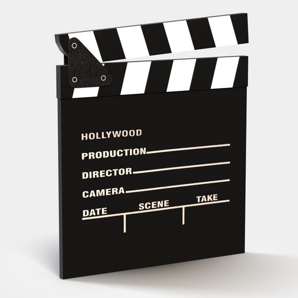 clapboard movie 3d c4d