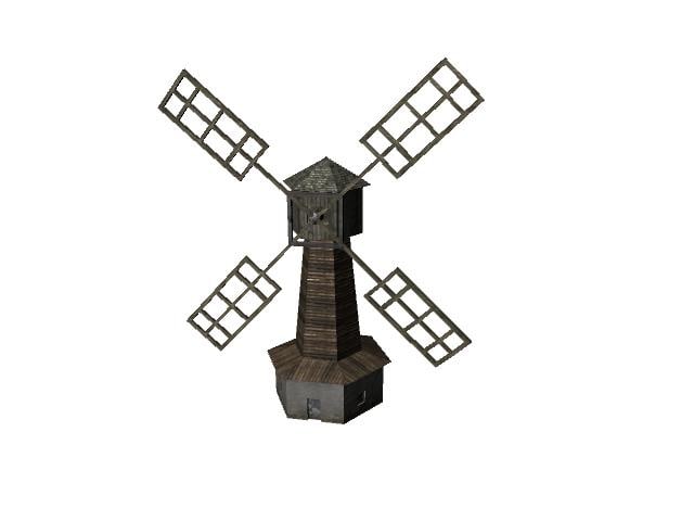 3d model simple windmill