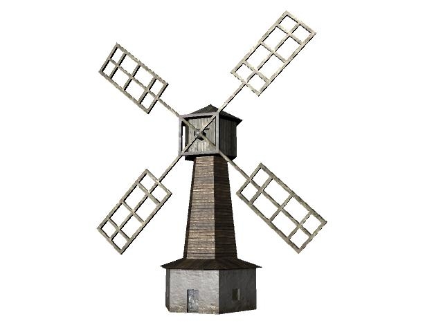 3d model simple windmill