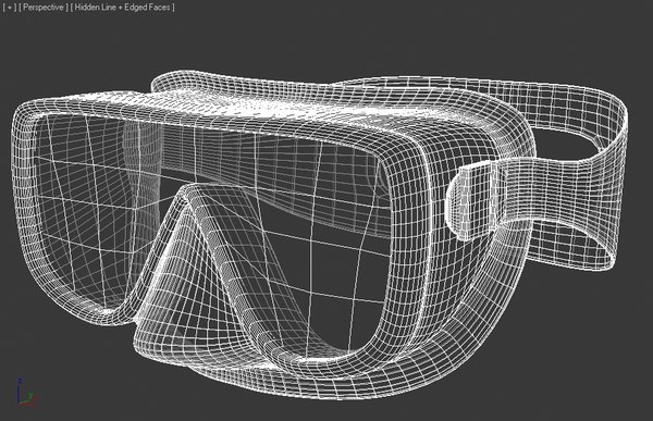 3d model goggles snorkeling
