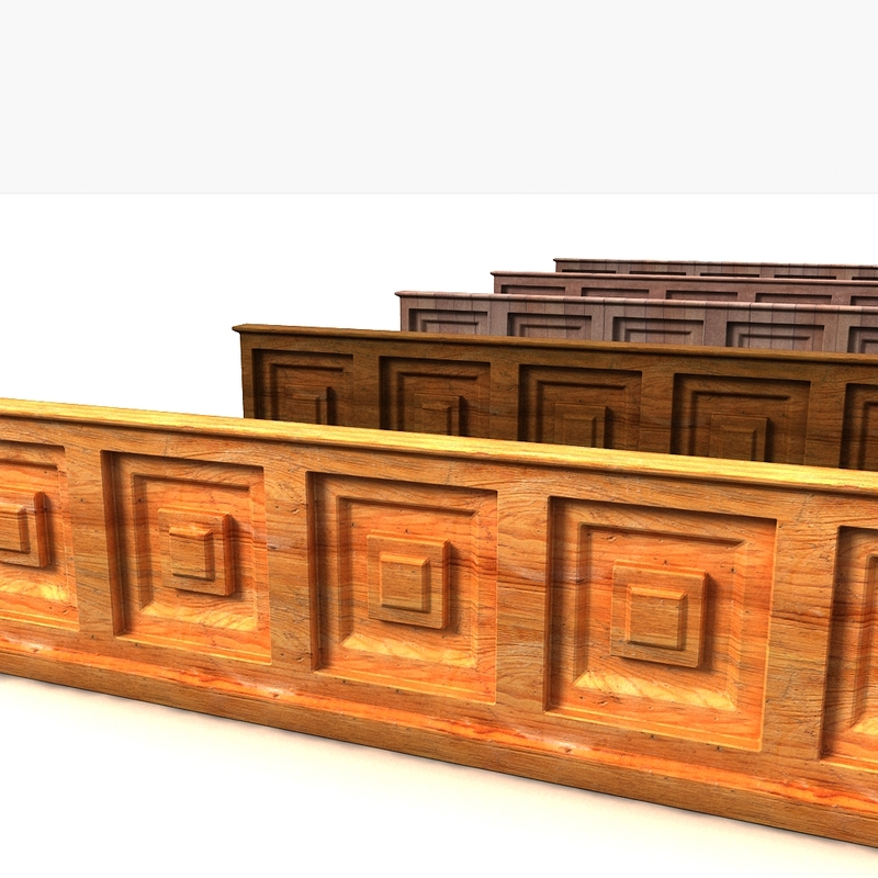 wall wood panel 3d model