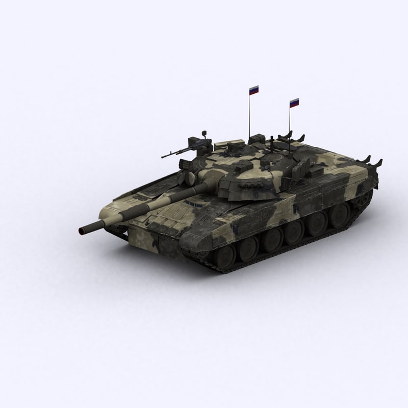 t-80u t80 tank 3d model