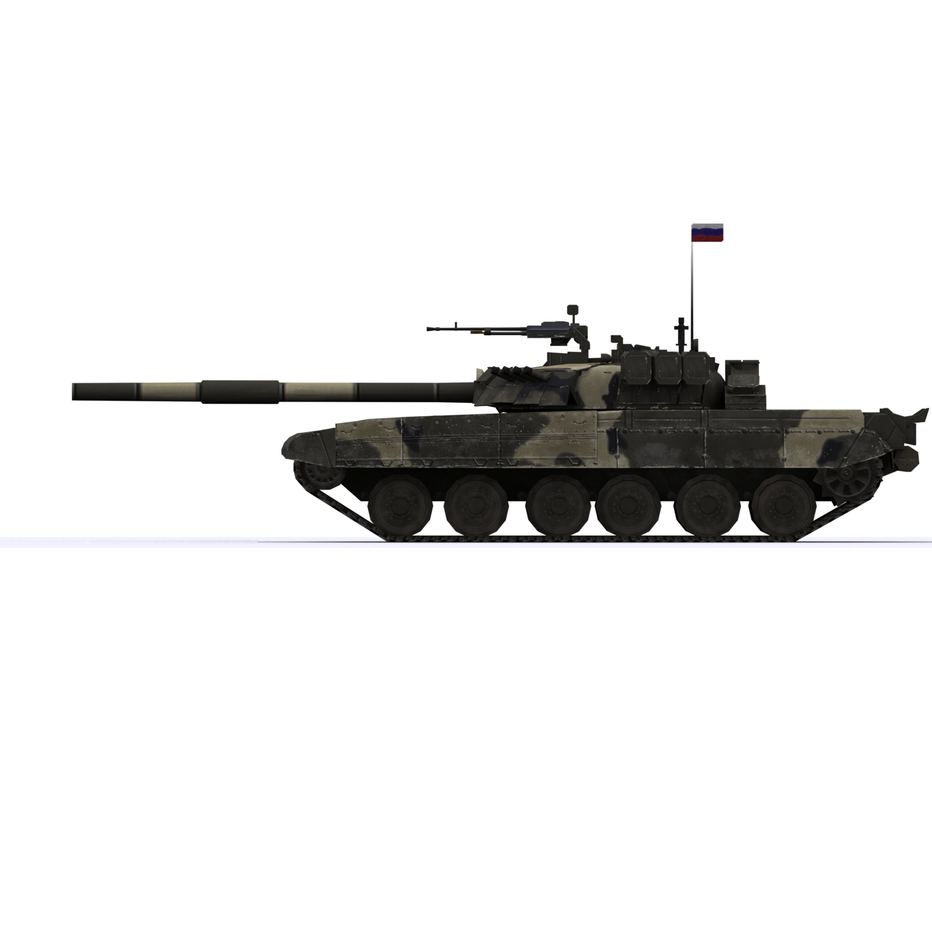 t-80u t80 tank 3d model
