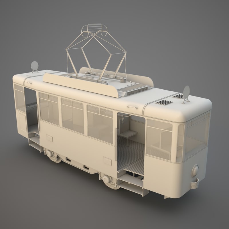3d model of tram