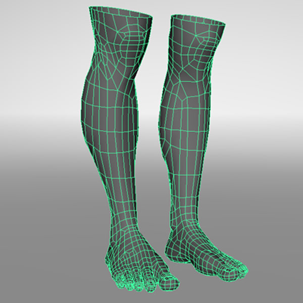 realistic human legs 3d max