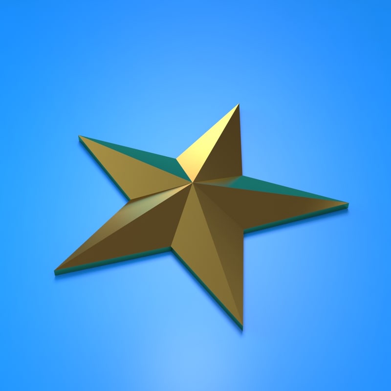 beveled star obj