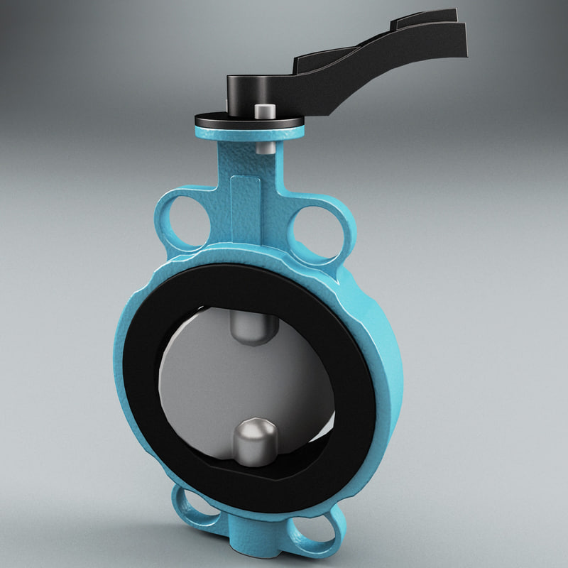 butterfly valves 3d model