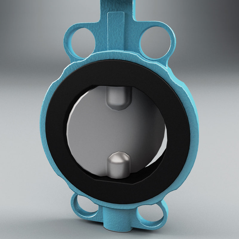 butterfly valves 3d model