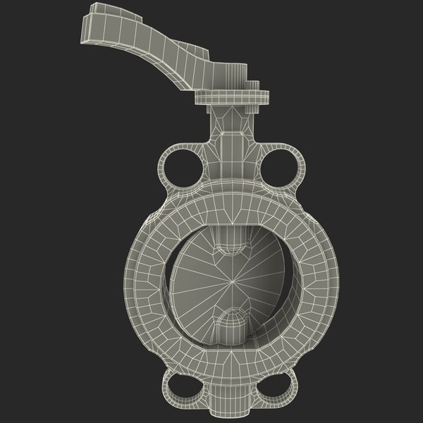 butterfly valves 3d model