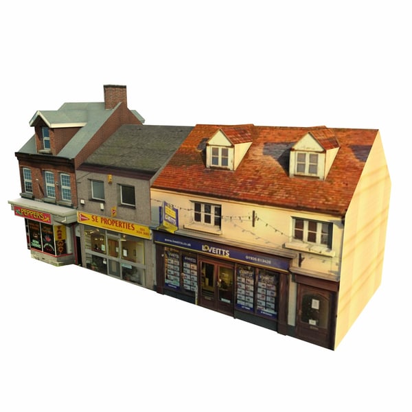 3d british 2 storey semi detached model