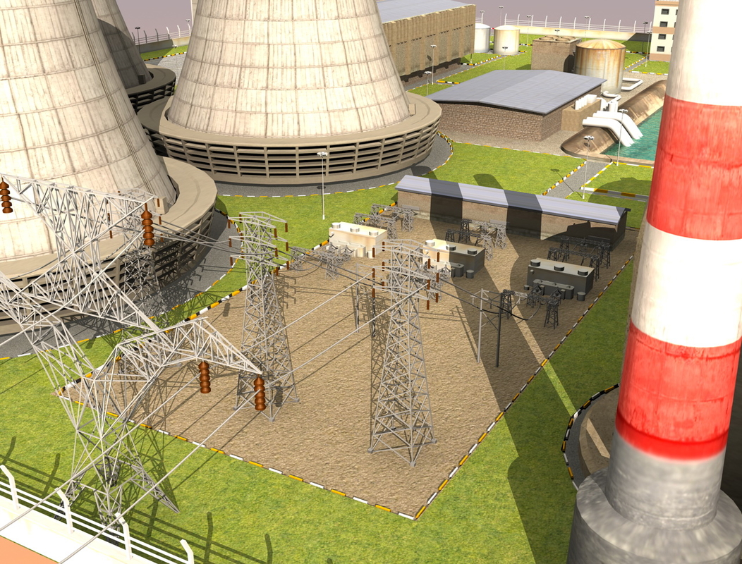 nuclear powerplant buildings 3d 3ds